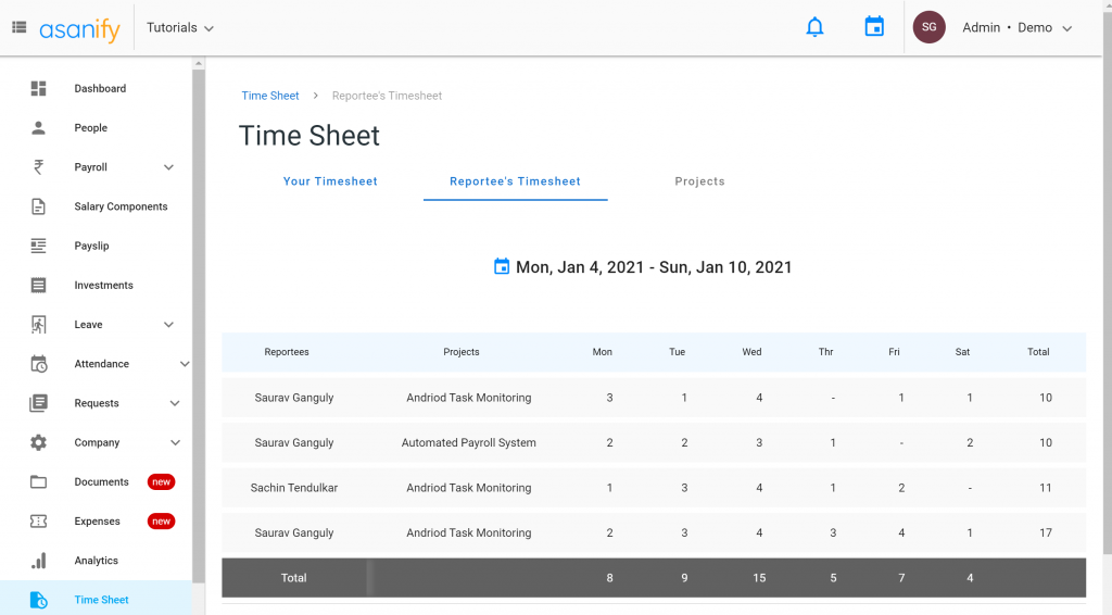 Employee Timesheet: How to create Templates and Track Time? | Asanify