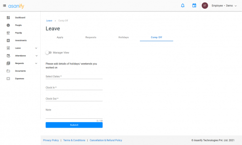 Compensatory Leave (Comp-Off) Explained | Asanify