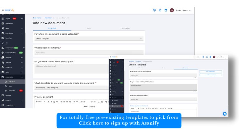 HR Letter Templates | Asanify