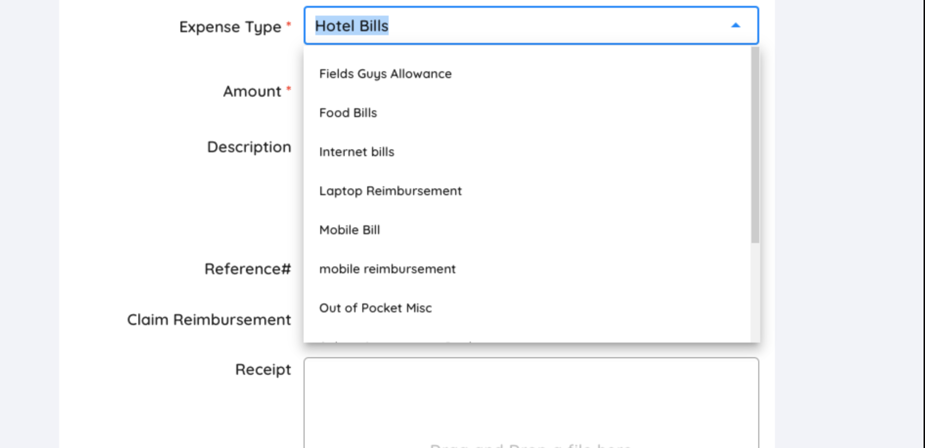 Expense reimbursement software