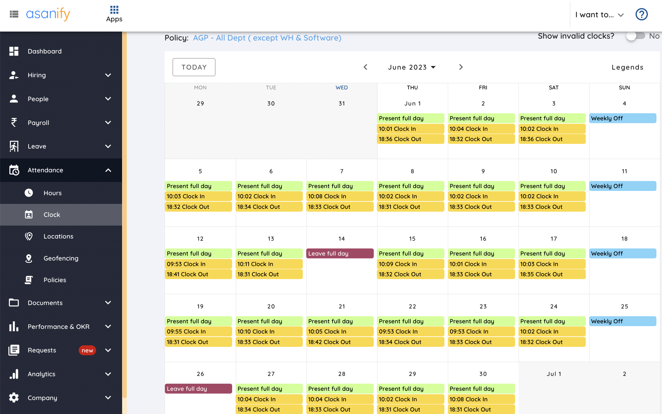 Online Attendance Management System | Asanify
