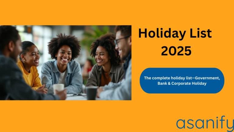 Holiday List 2025 India Download PDF | Asanify